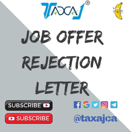 Job Offer Rejection Letter Due to Personal Reasons