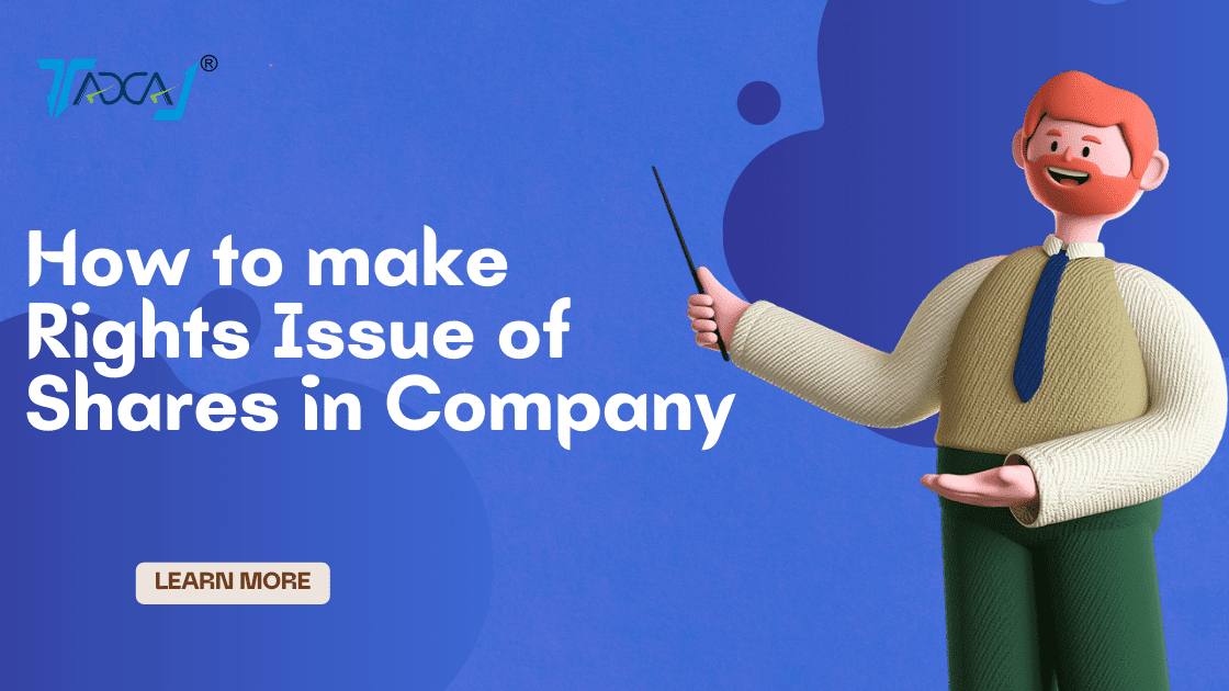 How to make Rights Issue of Shares | TAXAJ
