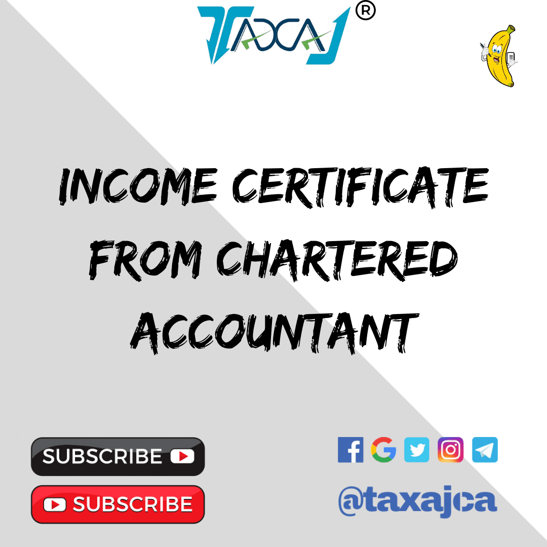 Income Certificate from Chartered Accountant