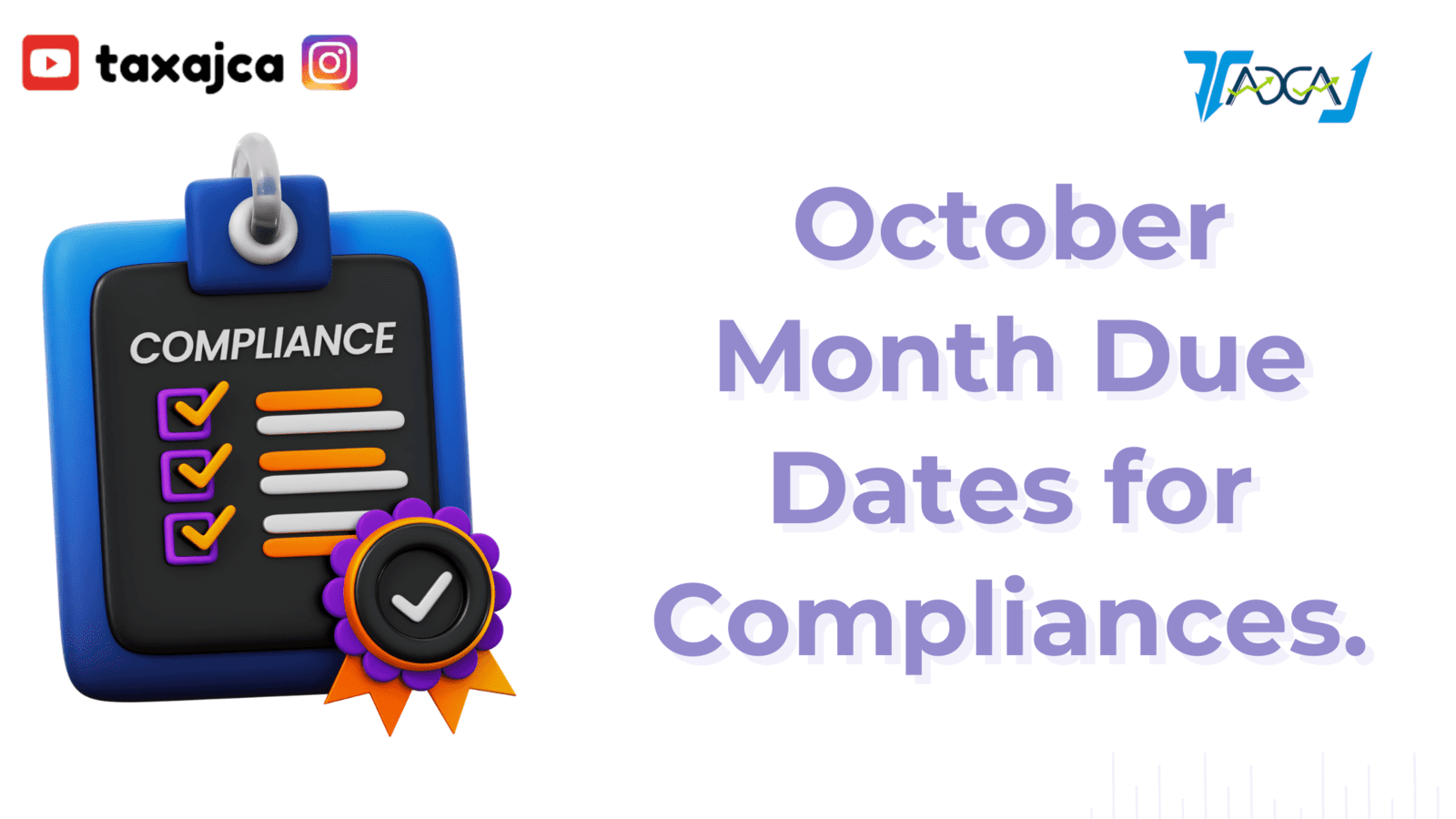 Due Dates in the Month of October | TAXAJ
